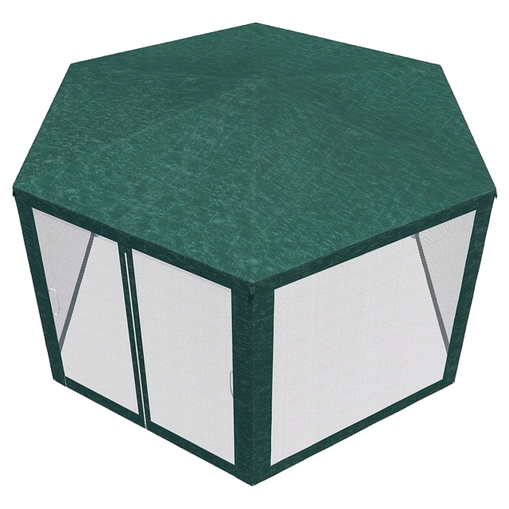RESIGILAT - Cort Pavilion Hexagonal cu Diametru 4m si 6 Pereti Laterali ...