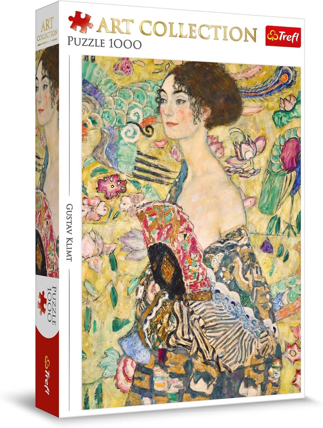 PUZZLE TREFL 1000 ART COLLECTION GUSTAV KLIMT DOAMNA CU EVANTAIUL ...