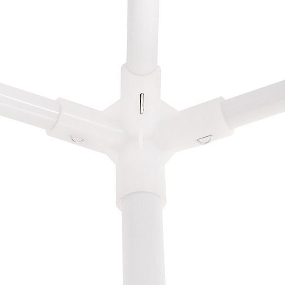 Cort Pavilion Hexagonal cu Diametru 4m, 6 Pereti Laterali, Usa si ...