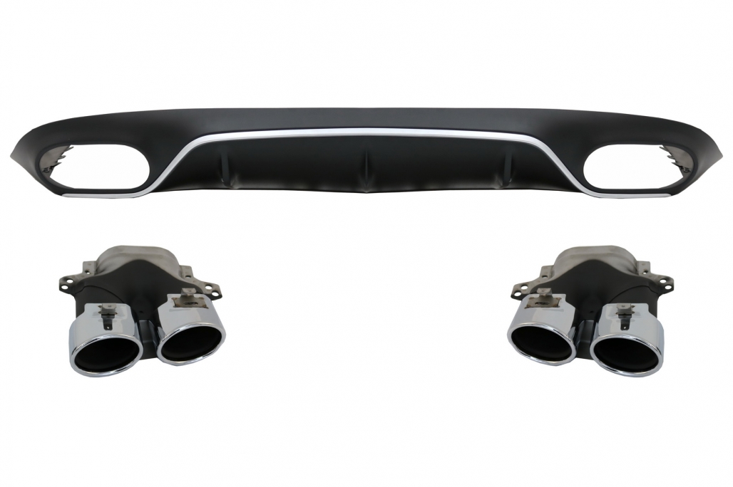 Difuzor Bara Spate cu Ornamente toba si Eleron Portbagaj Mercedes E-Class C238 AMG Sport Line ...
