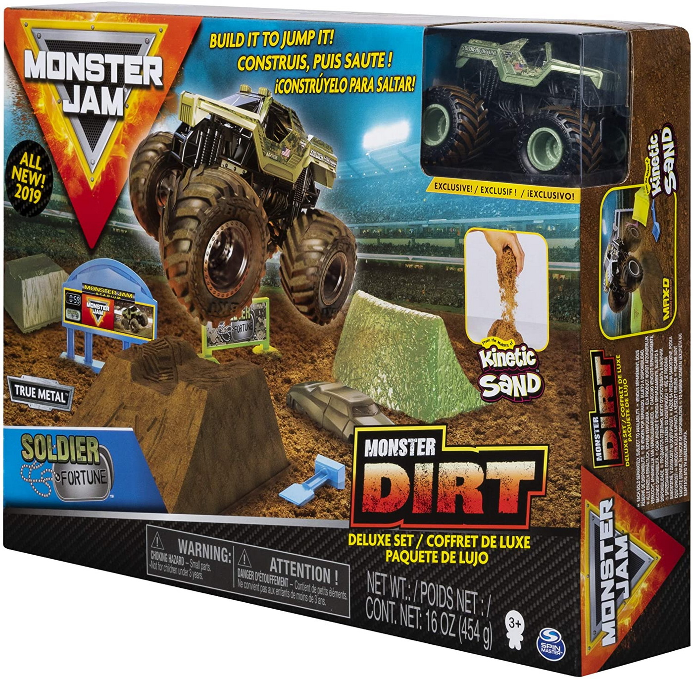 MONSTER JAM SET CAMIONETA SOLDIER FORTUNE CU NISIP KINETIC SI ACCESORII ...
