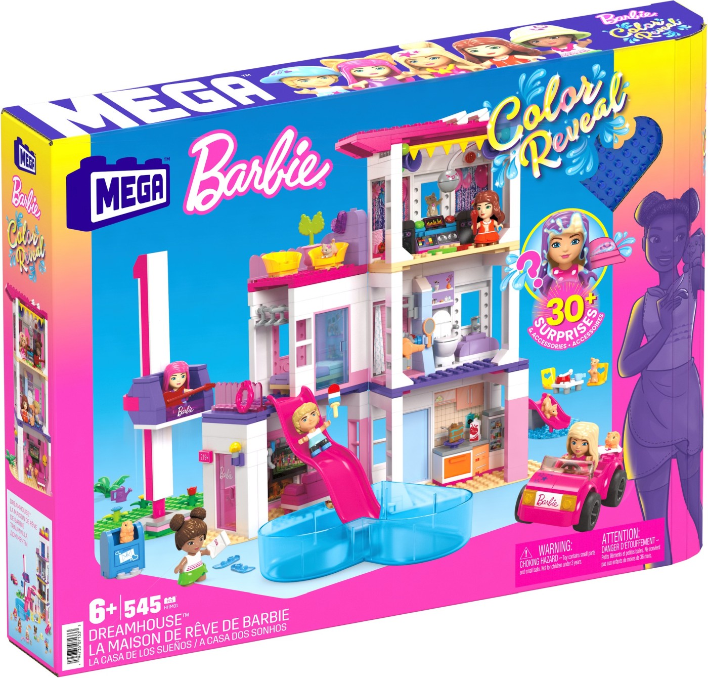 BARBIE MEGA BLOKS SET DE JOACA DREAMHOUSE BARBIE COLOR REVEAL ...
