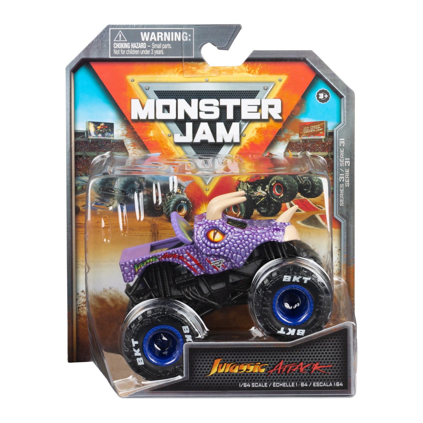 MONSTER JAM MASINUTA METALICA JURASSIC ATTACK SCARA 1 LA 64 SuperHeroes ...