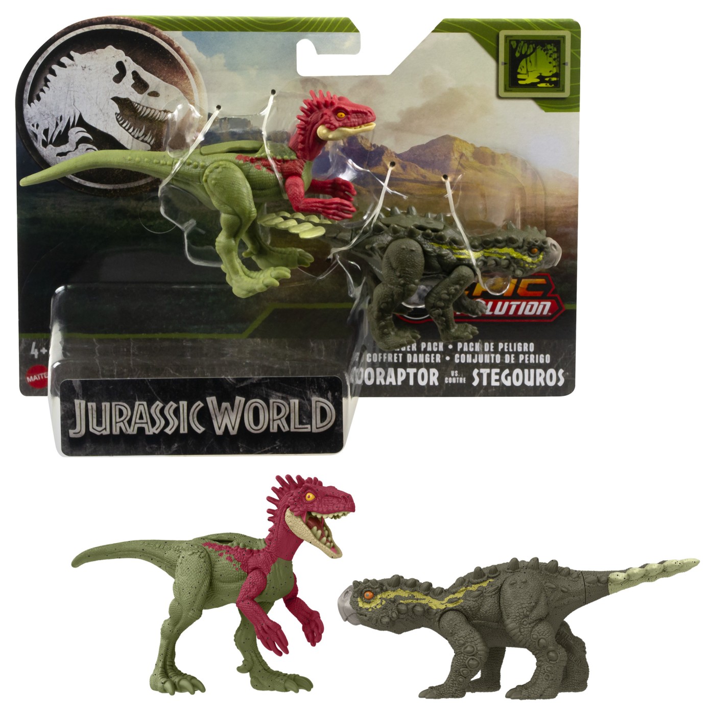 JURASSIC WORLD DINO TRACKERS DANGER PACK DINOZAURI EORAPTOR VS ...