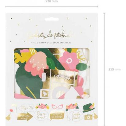 Set 12 accesorii props pentru fotografii nunta StarHome GiftGalaxy - Eurostoc.ro