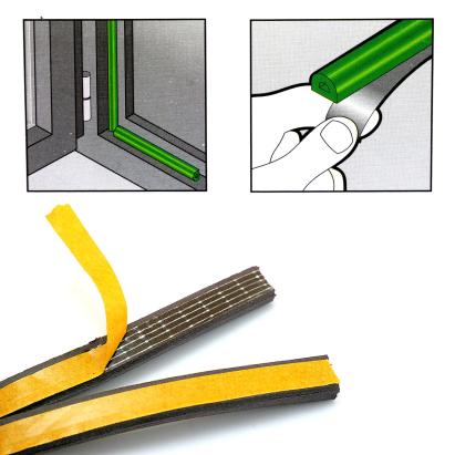 Banda etansare usi si ferestre, maro, profil D 2x3 m, Beorol GartenVIP ...